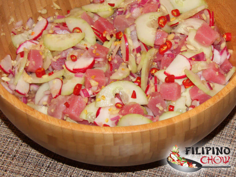 Kinilaw na Tuna (Ceviche with Ahi Tuna) - Filipino Chow